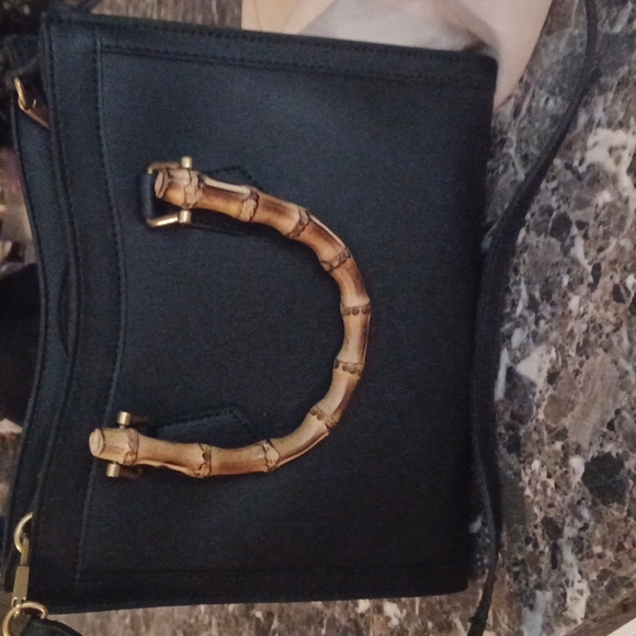 Gucci | Bags | Gucci Handbag Black With Bamboo Handles Brand New Used ...